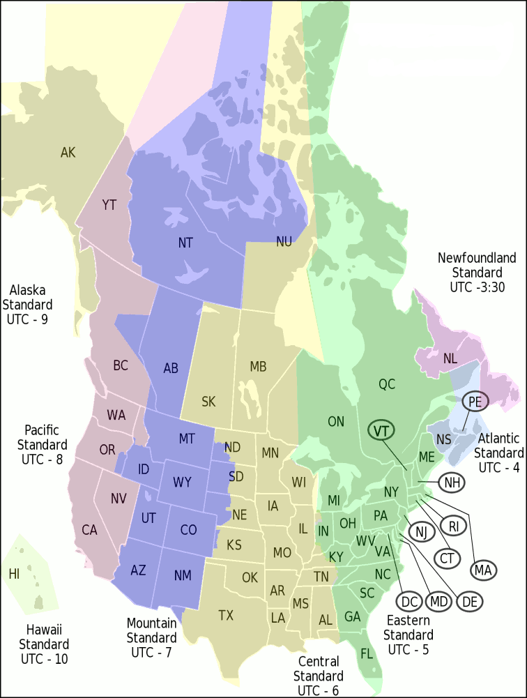 Current Atlantic Time AST North America USA And Canada Current Atlantic Time AST North America USA And Canada